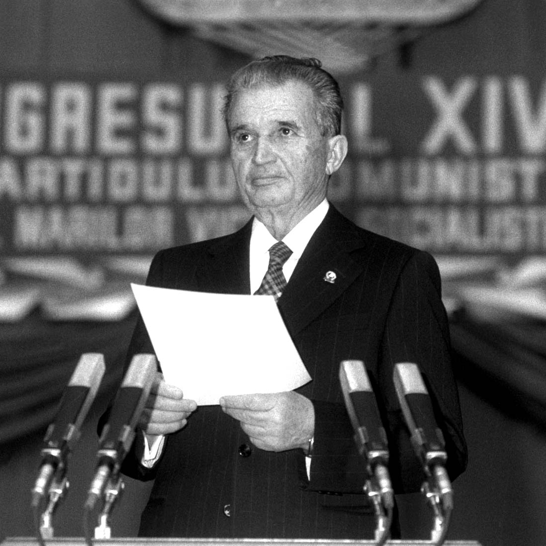 Nicolae Ceausescu la congresul al XIV- lea al Partidului Comunist Roman ...